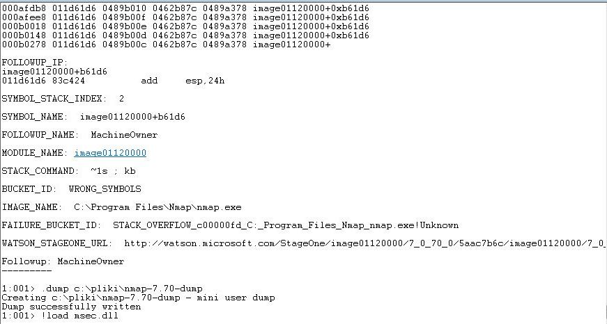 code16: Crashing nmap 7.70