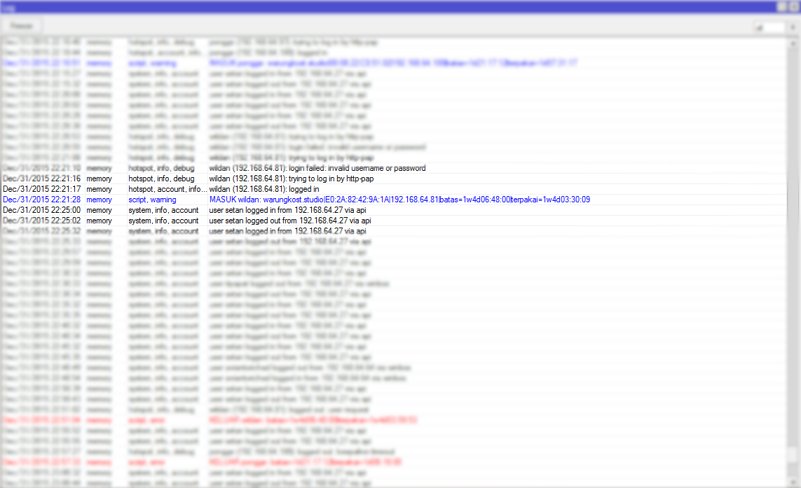 Script Mikrotik Untuk Mengetahui Login Logout Dan Batas Waktunya User Hotspot