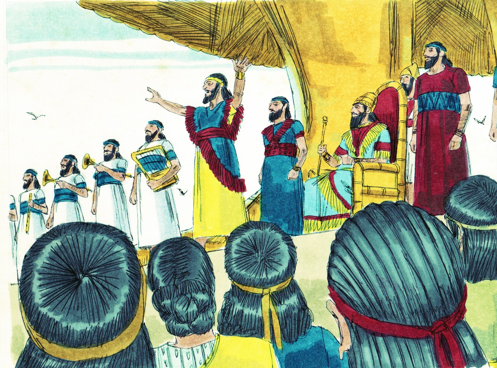 People Bowing Down To A King