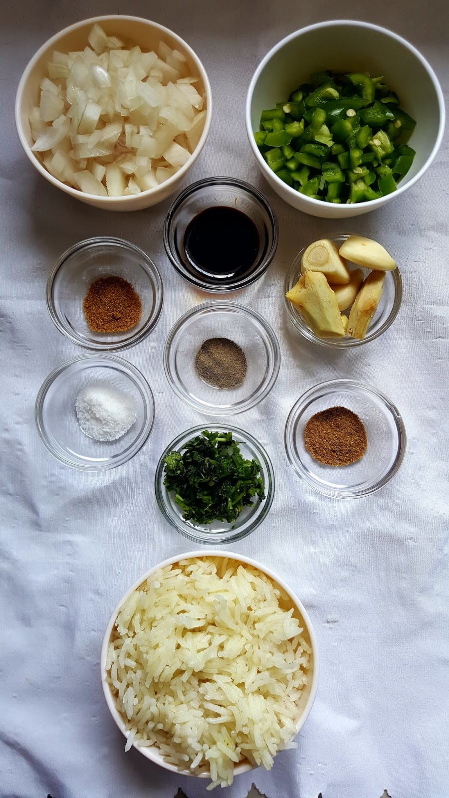 GREEN BELL PEPPER FRIED RICE
