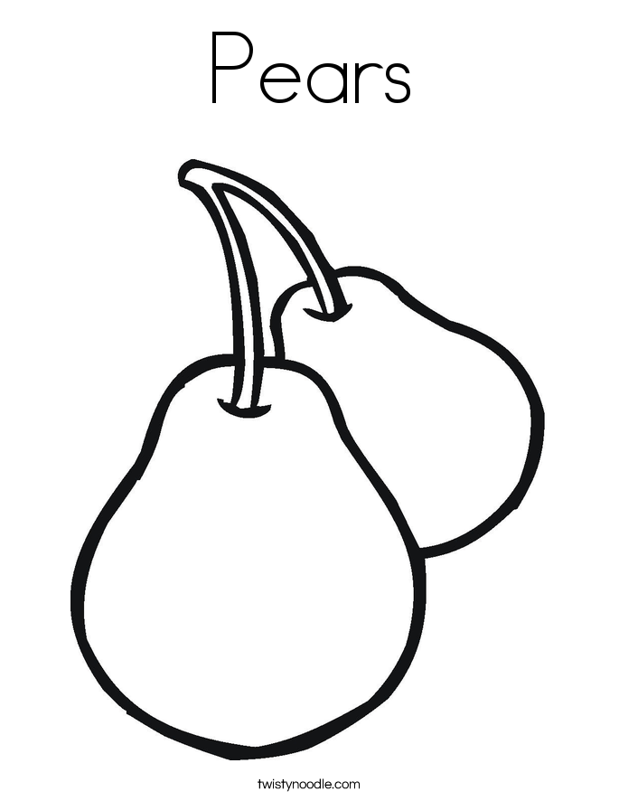 Pear coloring page