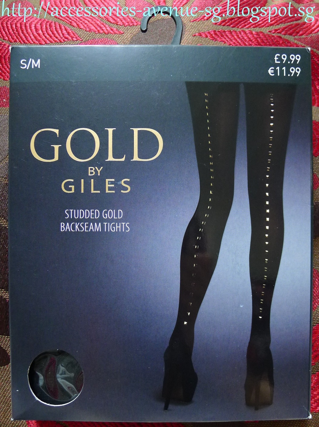 Accessories Avenue: NEW LOOK - Gold by Giles - Studded Gold Backseam Tights