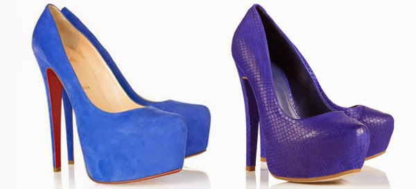 Zapatillas de plataforma azul rey | zapatos de moda