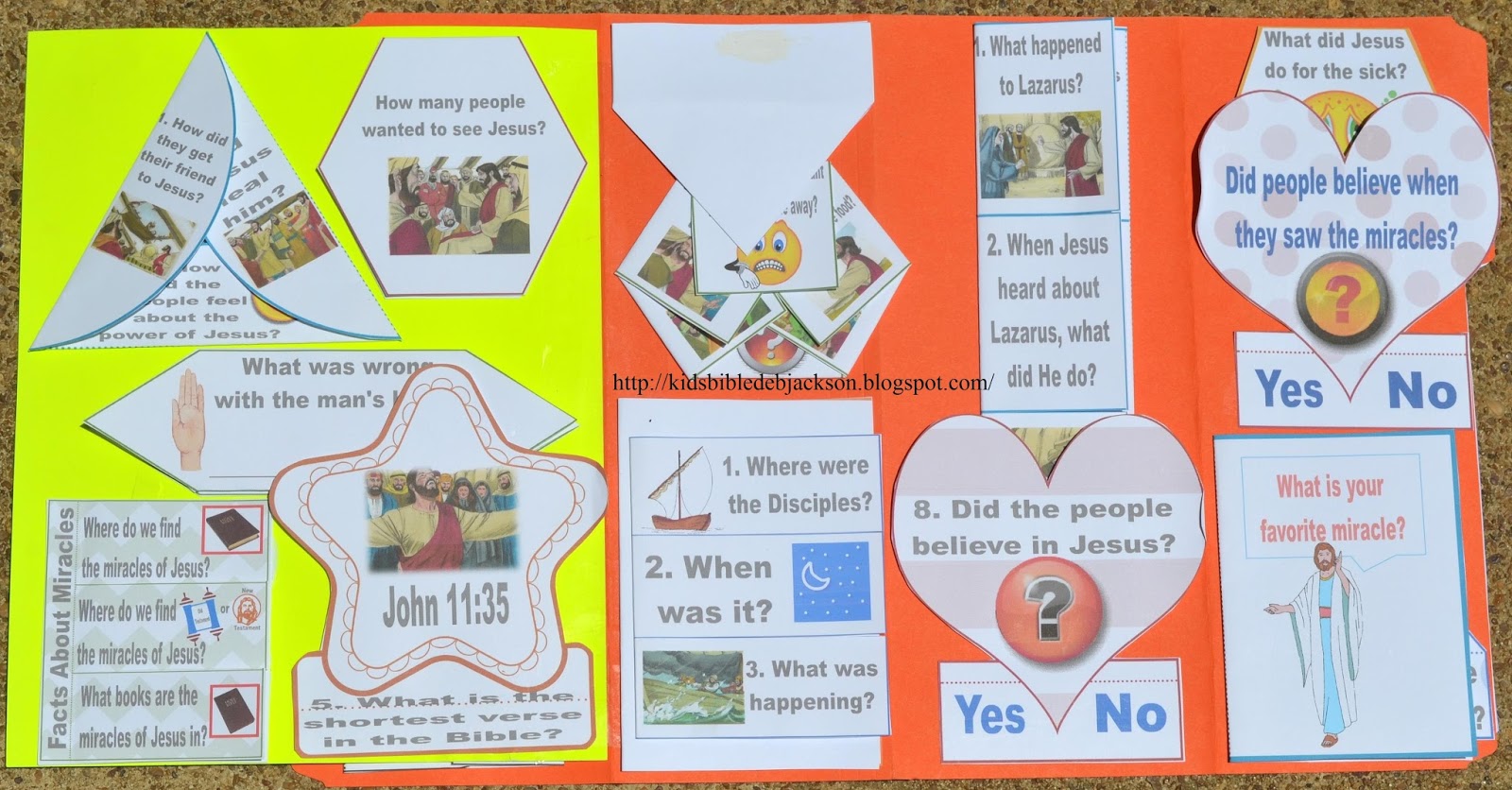 Miracles of Jesus Lapbook | Bible Fun For Kids