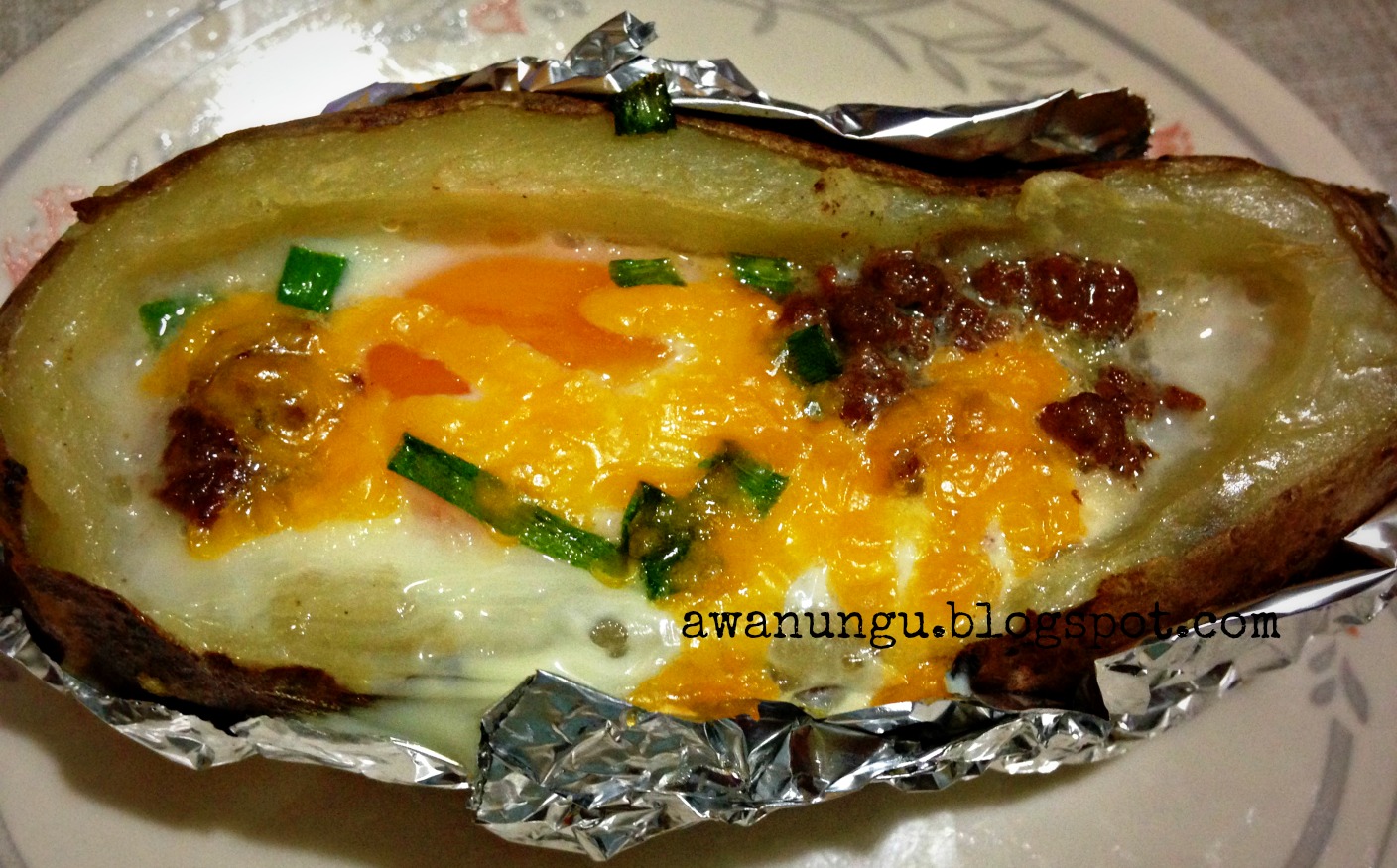 Resepi: Kentang Bakar & Telur