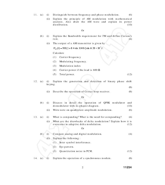 CS2204 Analog and Digital Communication April May 2011 Question Paper ...