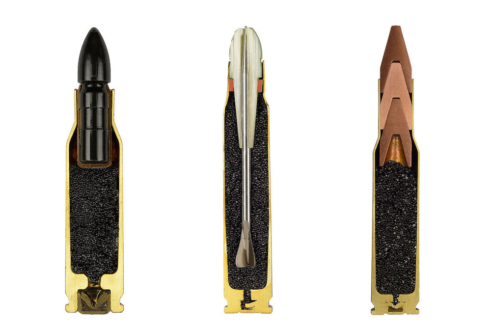 Cross-sections of bullets