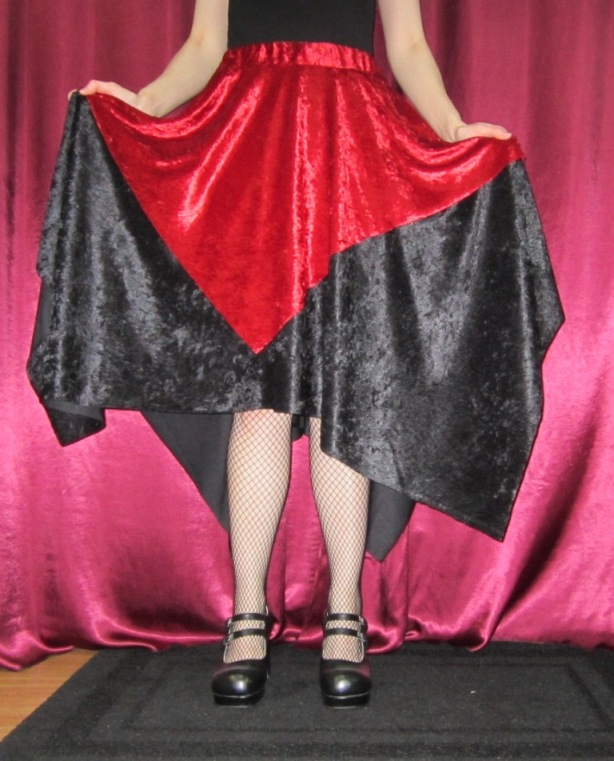 GIY: Goth It Yourself: Red & Black Day 2: DIY Pixie Skirt
