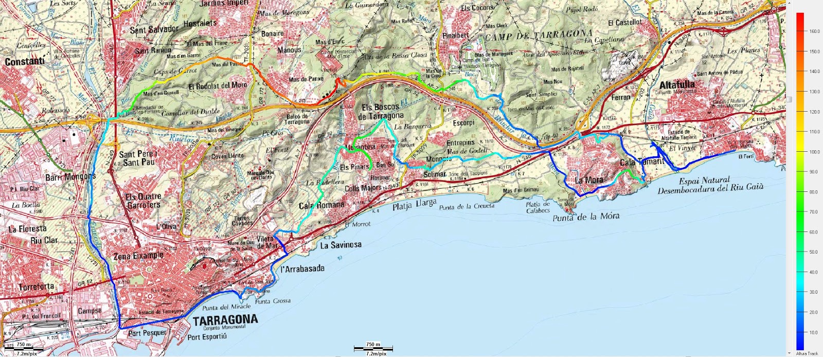 RUTAS x FRAGA: Sendas y Playas Altafulla-Tarragona