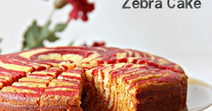 Red Velvet Zebra Cake (Egg less) ~ Lincy's Cook Art
