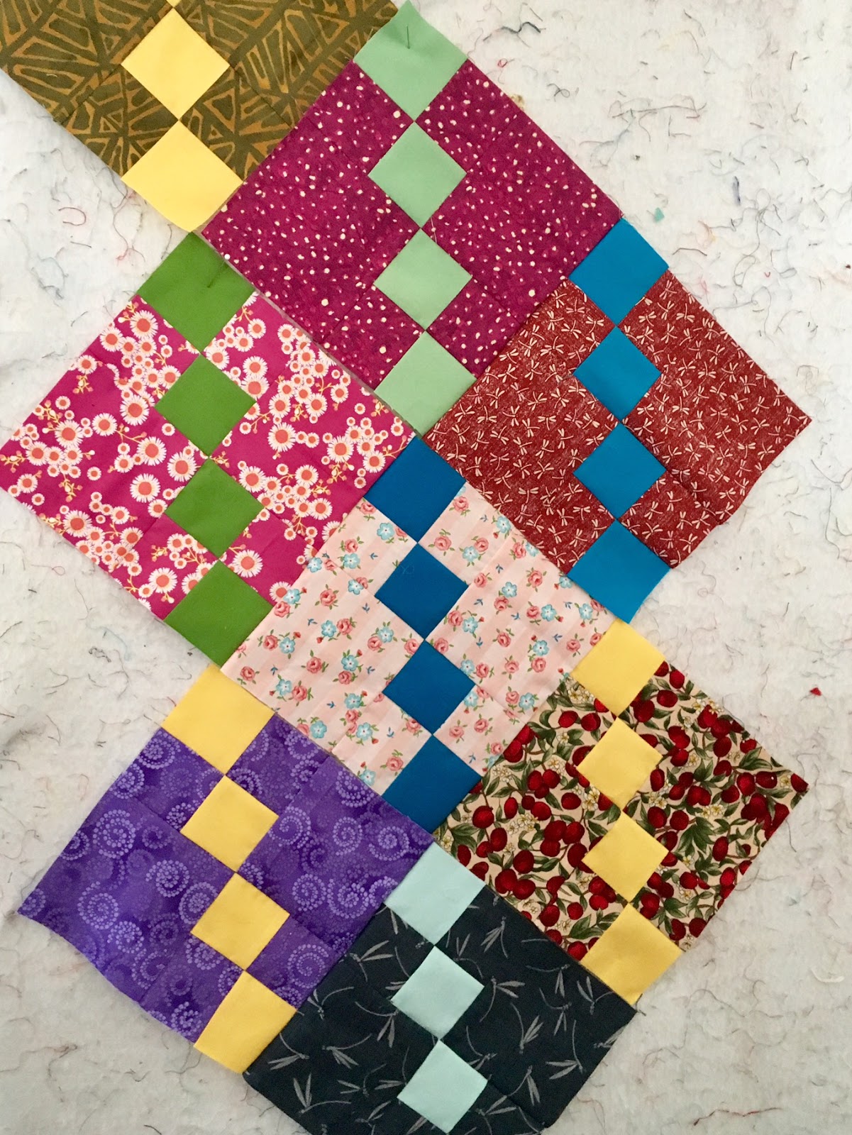 klein meisje quilts: double four-patch