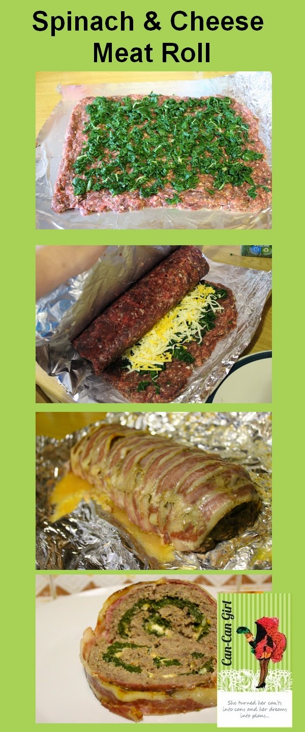 What I did last Saturday: Spinach & Cheese Meat Roll