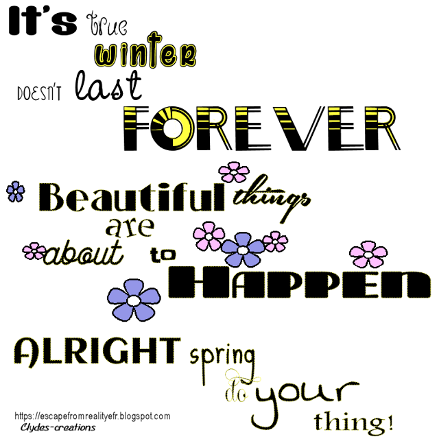 Escape From Reality Blog: FTU Spring Word Art by Clyde