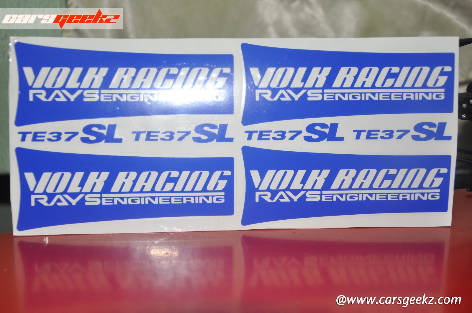 Volk Rays Racing TE37SL - Blue Colour Sticker