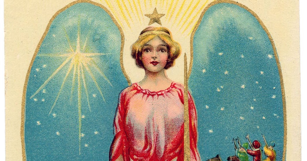 Antiques And Teacups: Flock of Antique Christmas Angel Postcards for ...