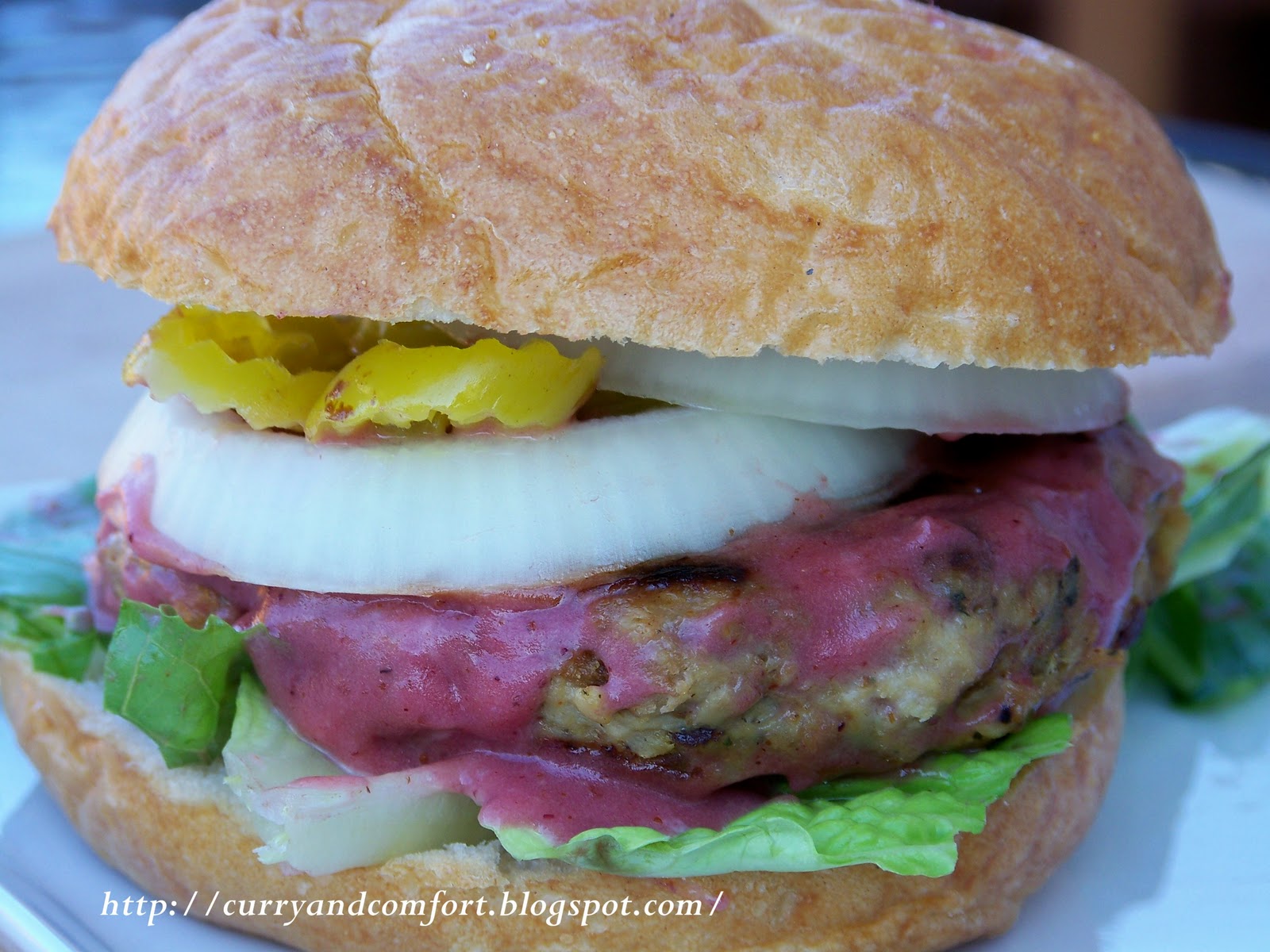 Kitchen Simmer: Thanksgiving Burger with Cranberry Aioli