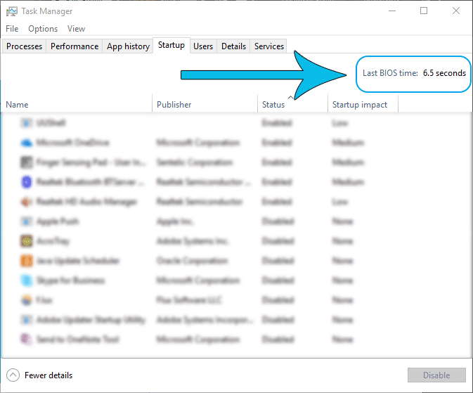 Ini Arti dan Fungsi Last BIOS Time pada Task Manager Windows 10 kamu!