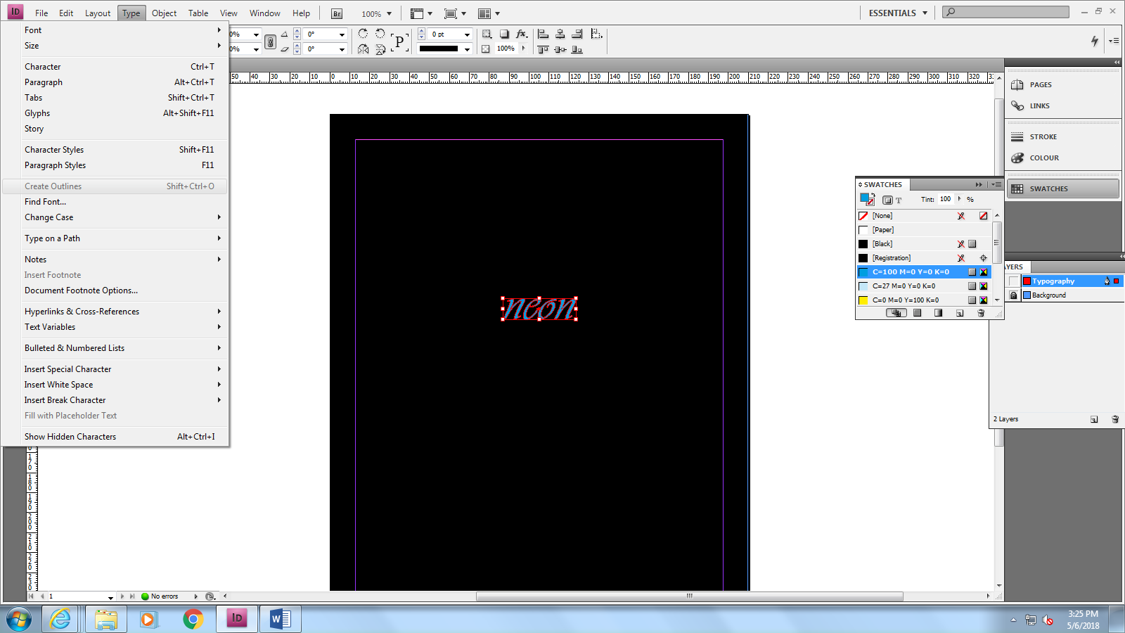 Roselinda's blog: How to guide: Neon text in Adobe InDesign