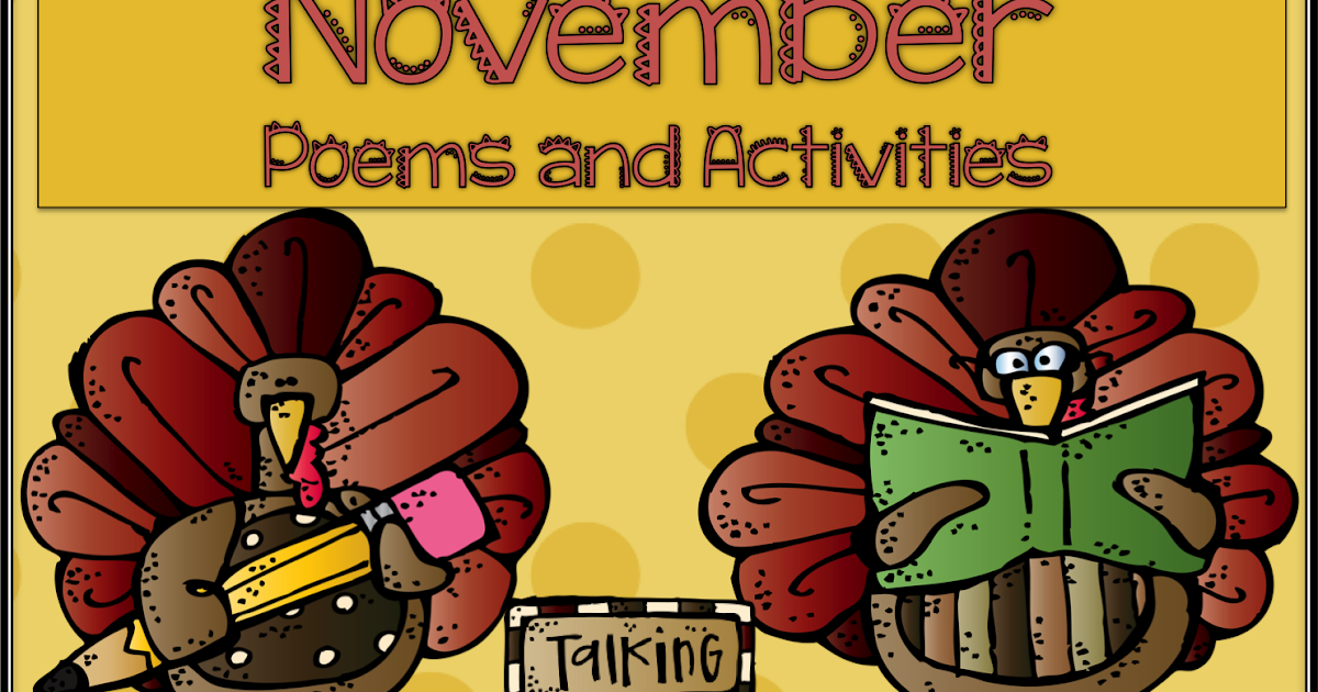 1st Grade Hip Hip Hooray!: November Poetry Packet