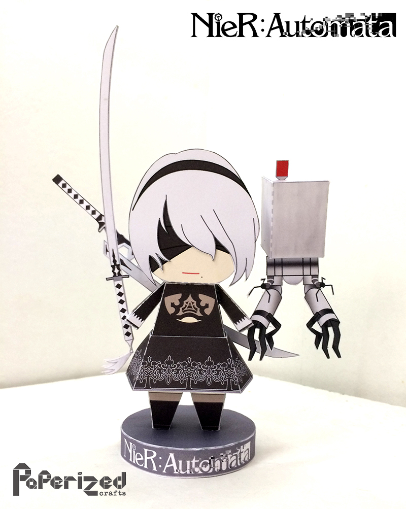 NieR: Automata - YoRHa No.2 Type B (2B) Papercraft | Paperized Crafts
