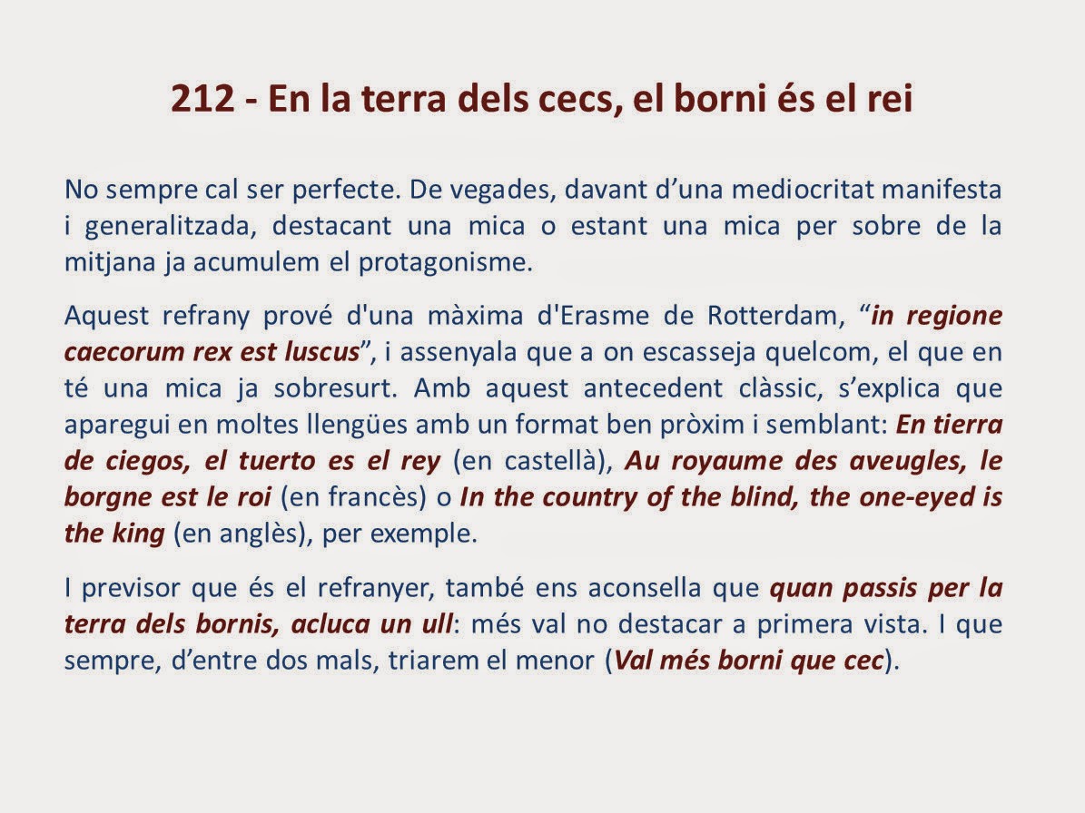 300 dites que faran història: 212 - En la terra dels cecs, el borni és ...