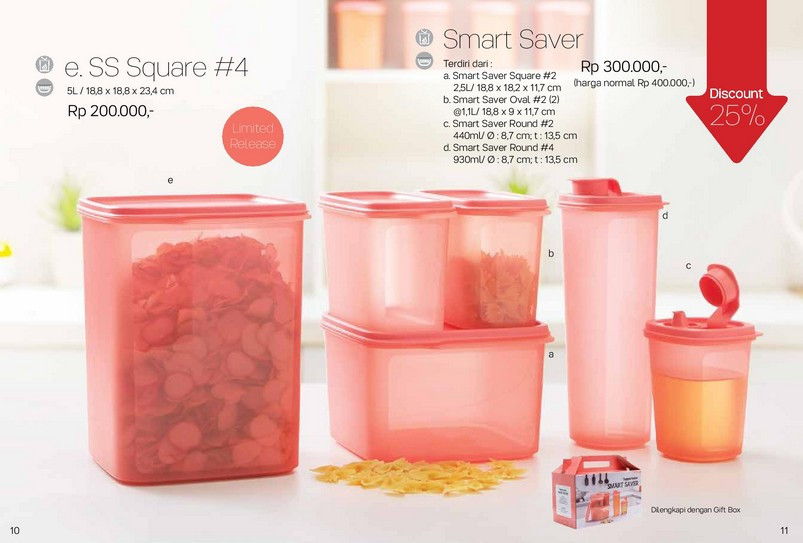 √ SS Square & Smart Saver Tupperware - Anita Tupperware