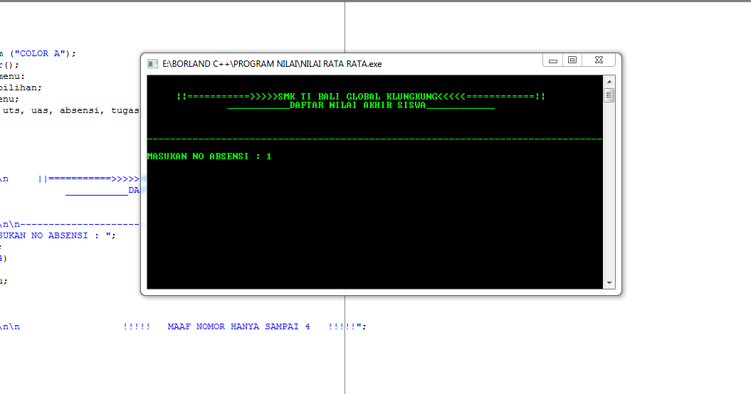 Contoh Program Borland C++ Gabungan Antara Switch Case Dan If Else ...