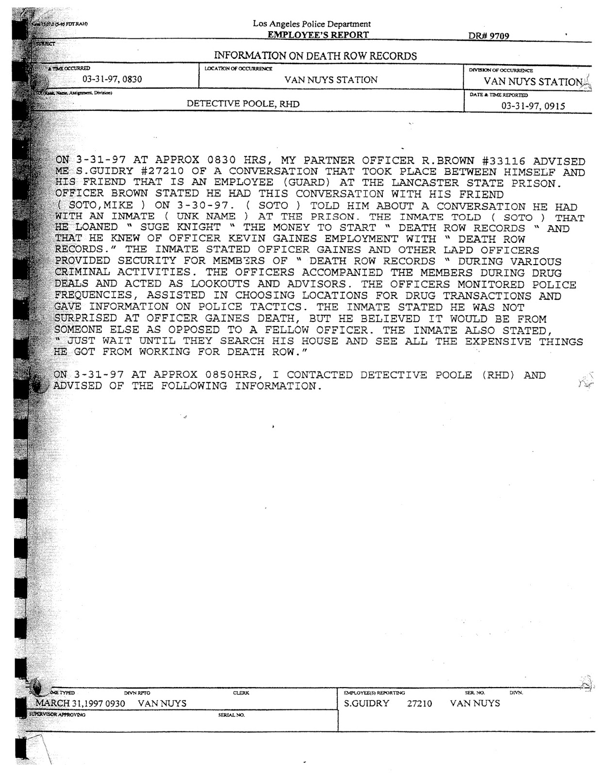 AMERICAN NEWS SERVICE: FACTS BEHIND THE MURDER OF TUPAC SHAKUR