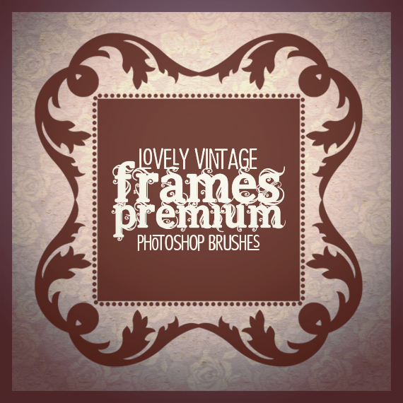 Efeito Photoshop: Love Vintage Frames Premium Photoshop Brushes