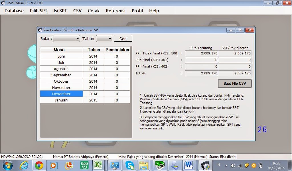 It is ManUtd: Membuat file CSV untuk lapor SPT PPh 21
