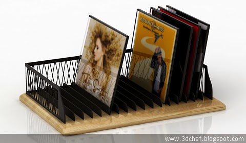 CD Rack 3ds Max Model - Free 3D Model