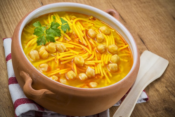 Sopa De Garbanzos Y Fideos | Recetas De Cocina - En La Olla