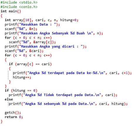 Searching dalam Bahasa C - Informatics Knowledge