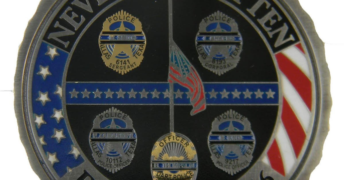 Point Emblems: Dallas PD Cycle BLue Line Coins
