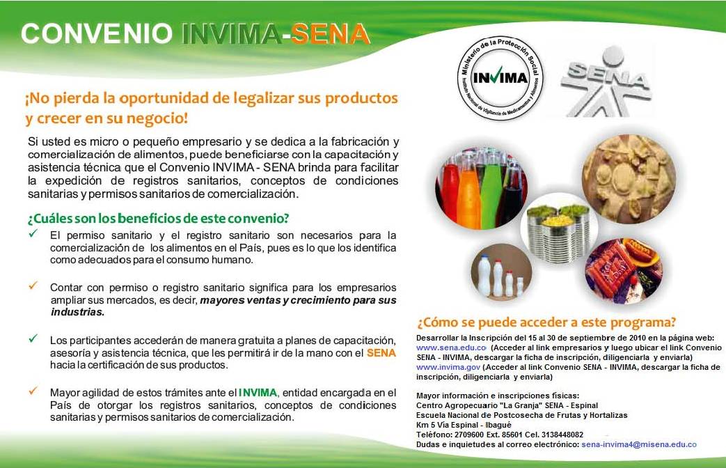 instituto nacional de vigilancia sobre medicamentos y alimentos INVIMA ...
