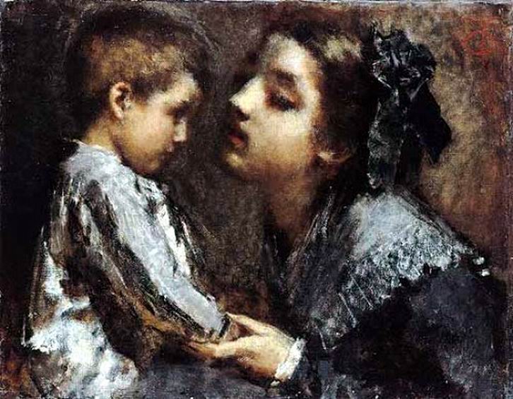 Tranquillo CREMONA (1837-1878) | Catherine La Rose ~ The Poet of Painting