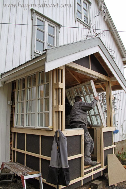 Hagen ved havet: Inngangsparti blir glassveranda