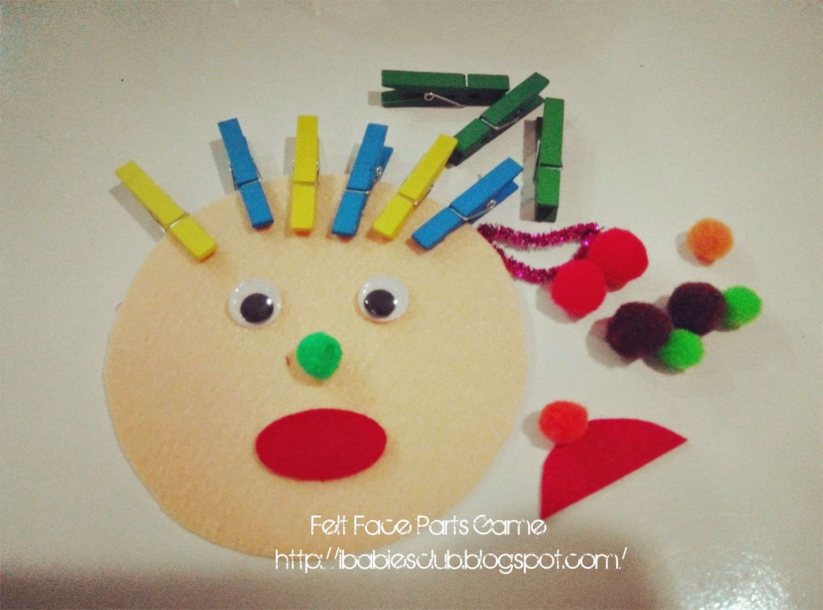ibabiesclub: Toddler Busy Bags (3) : Felt Face Parts Game