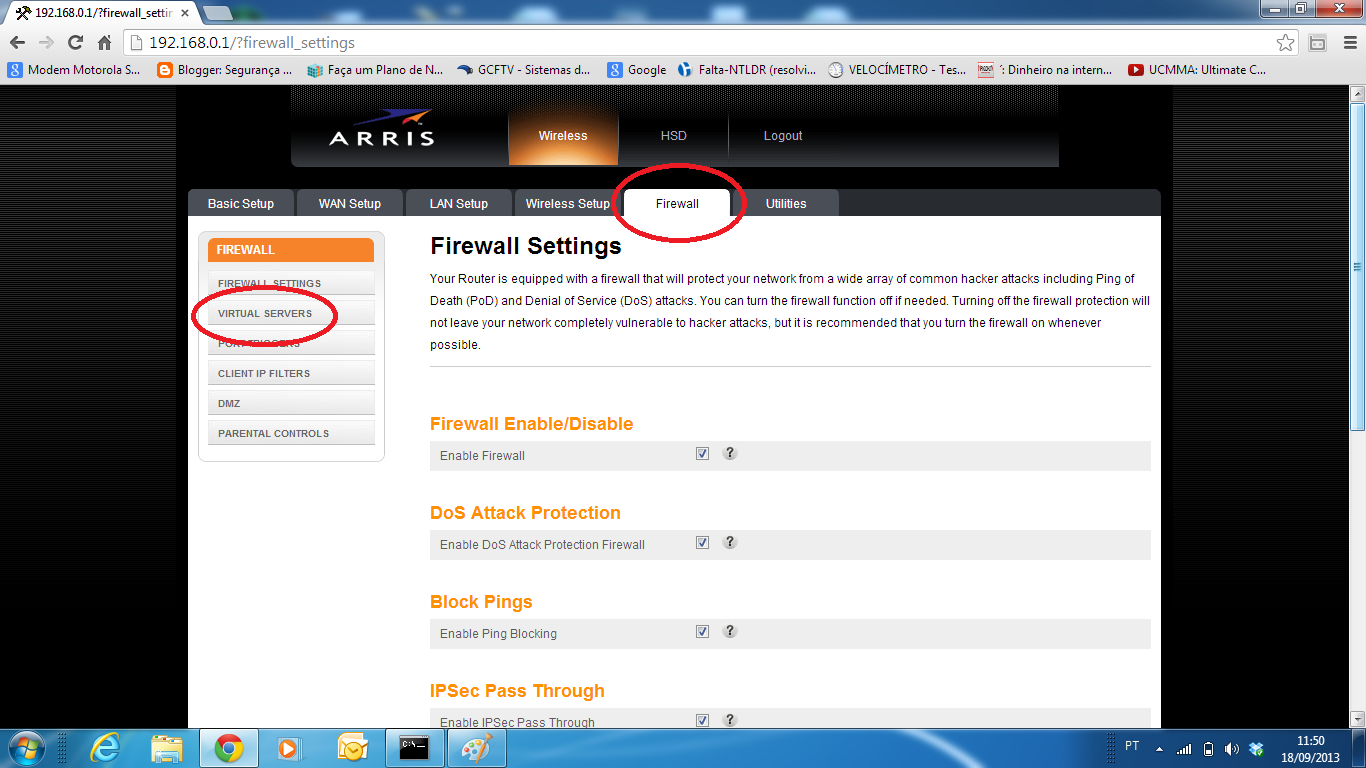 Arris Tg862g Firewall