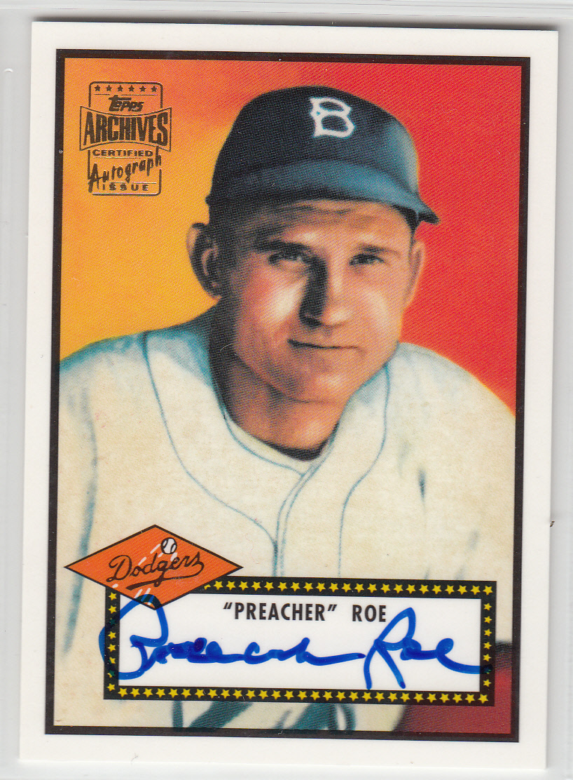 Dodgers Blue Heaven: Collection: Preacher Roe Archives Autographed ...