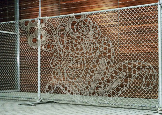 If It's Hip, It's Here (Archives): Turning Chain Link Fencing Into Art ...