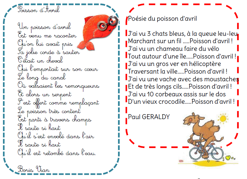 Mon cahier de français: Attention ! Les premiers poissons d'avril ...