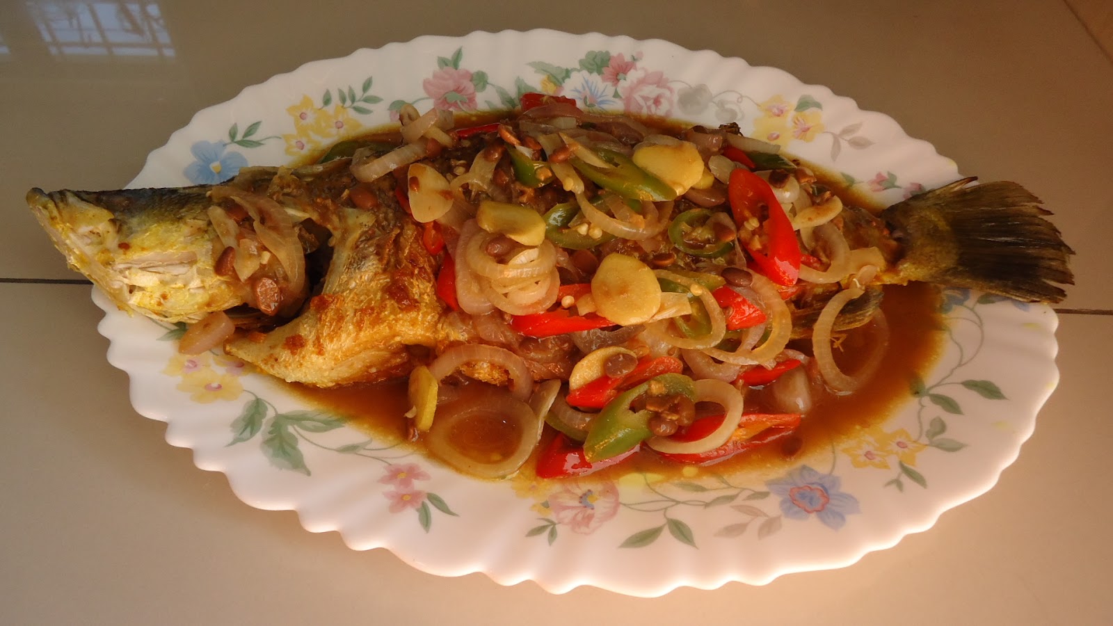 Zara ♥ Baking: IKAN SIAKAP MASAK TAUCHU...