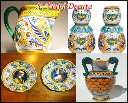 Dolphin Antik: Piring Karya S. Volpi Deruta, Italia