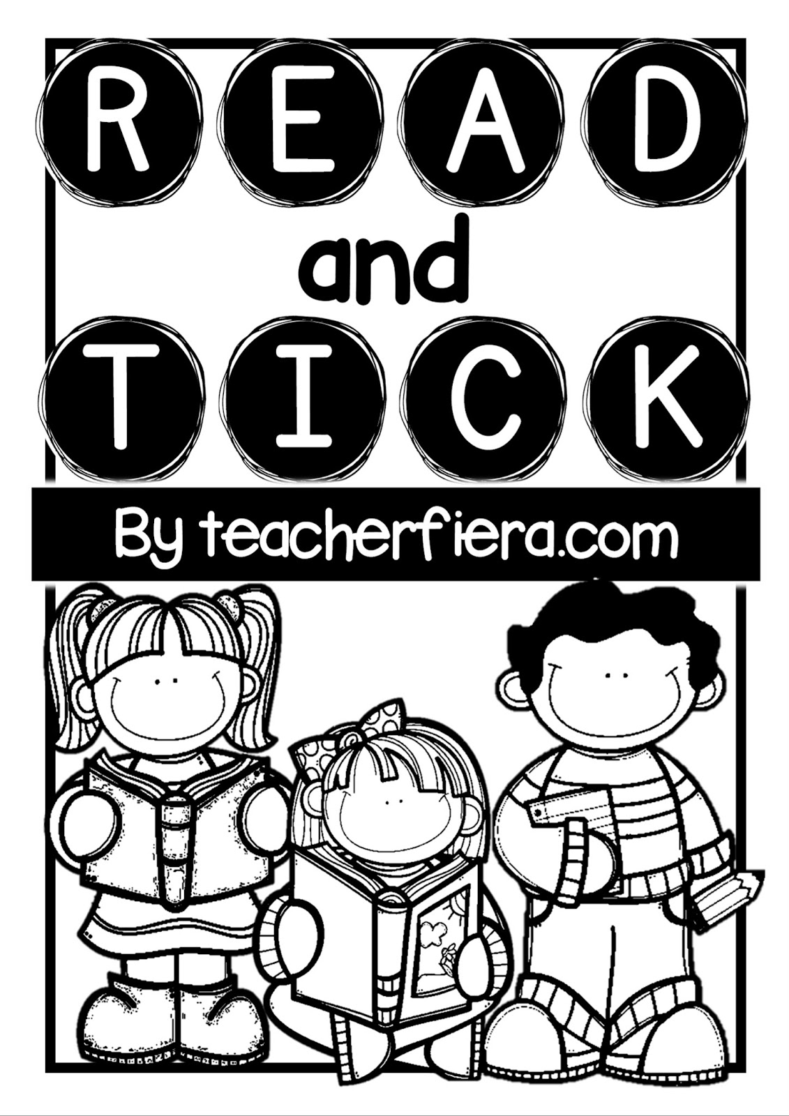 teacherfiera.com: READ AND TICK (BLACK AND WHITE VERSION)