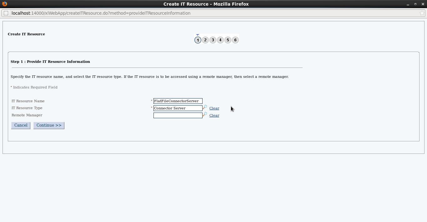 Oracle Stack: Flat File Connector: IT Resources