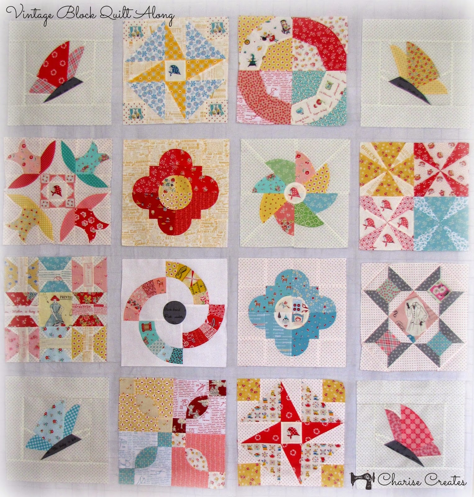 Charise Creates: Vintage Block Quilt Along ~ Spring Butterfly ~ Block #11
