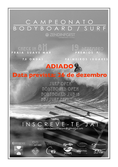 II Campeonato de Bodyboard e Surf de Esposende adiado para 26 de ...