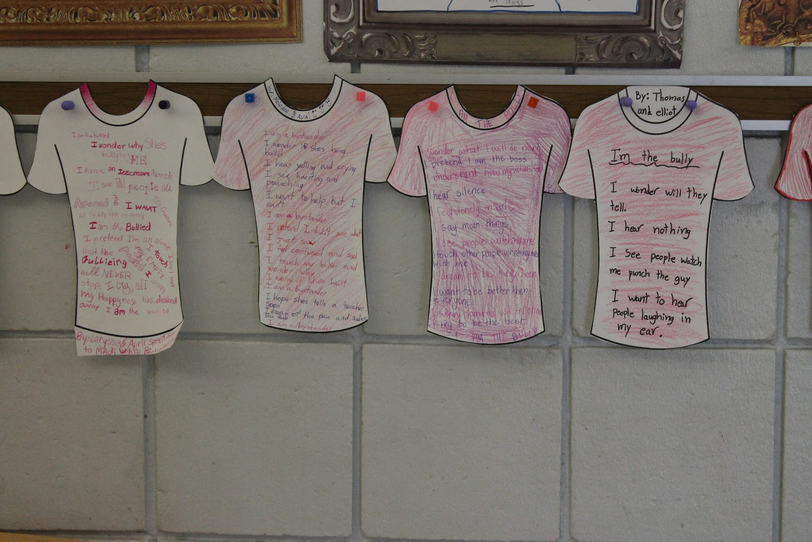 Rainbow Eggheads Digital Classroom: Pink T-Shirt Bullying Poems