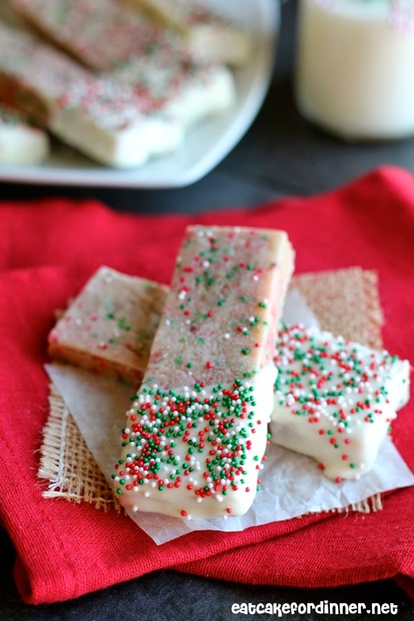 Eat Cake For Dinner: Christmas Funfetti Shortbread Bar Cookies